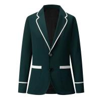 China Girls' School Uniform Set with Dark Green Blazer, Plaid Pleated Skirt, and Wrinkle-Resistant Fabrics for sale