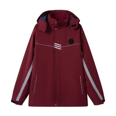 China Kids' Reflective Waterproof Outdoor Jacket with 3-in-1 Design for School Commutes for sale