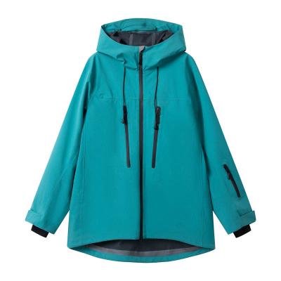 China Men's Teal Waterproof Shell Jacket with Breathable Grid Lining for All-Weather Outdoor Adventures for sale