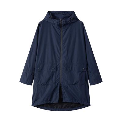 China Navy Water-repellent Wind-resistant Lightweight Rain Coat for Outdoor Activities for sale