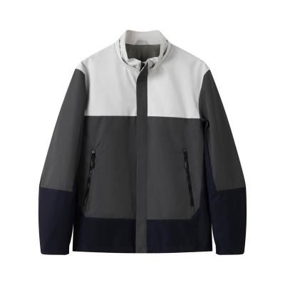 China Men's Water-Repellent Lightweight Jacket with Colorblock Design for Outdoor Commuting for sale