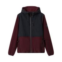 China Men's Wind-Resistant Fleece Hooded Jacket with Soft Brushed Fleece Body and Colorblock Design for sale