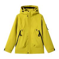 China High-Visibility Lime Yellow Waterproof Windproof Hooded Jacket with Detachable Fleece Inner for sale
