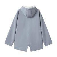 China Men's Light Grey Wind-Resistant Fishtail Parka with Sherpa Fleece Lining and Fishtail Back Hem for sale