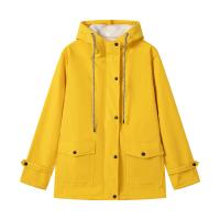 China Faux-Sherpa Lined Wind-Resistant Hooded Parka in Sunflower Yellow Winter Jacket for sale