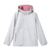 China Waterproof Breathable Shell Jacket with Underarm Zipper Vent and Pink Lining for sale