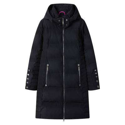 China Women's 100% Polyester Long Length Quilted Winter Coat with Hood for Enhanced Warmth for sale