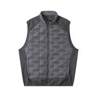 China Men's Lightweight Puffer Jacket with Synthetic Insulation and Stretch Knit Softshell Panels in Regular Fit for sale