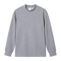 China Gray Long Sleeve Shirt 90% Cotton Casual T-Shirt for Comfortable Wear for sale