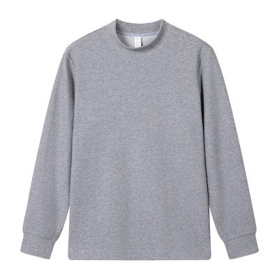 China Gray Long Sleeve Shirt 90% Cotton Casual T-Shirt for Comfortable Wear for sale
