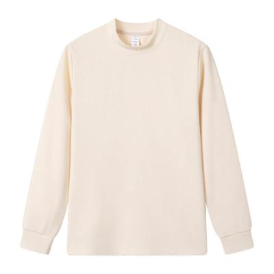 China 80% Cotton 20% Polyester Waffle Knit Long Sleeve Top in Beige for Casual Wear for sale