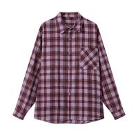 China Unisex Vintage Soft Brushed Flannel Shirt with Classic Plaid Pattern and Relaxed Fit for sale
