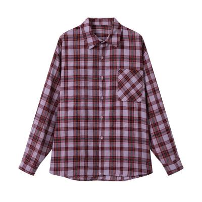 China Unisex Vintage Soft Brushed Flannel Shirt with Classic Plaid Pattern and Relaxed Fit for sale