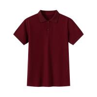 China Breathable Burgundy Short Sleeve Piqué Polo Shirt for Classic Casual Wear for sale
