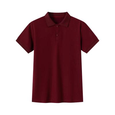China Breathable Burgundy Short Sleeve Piqué Polo Shirt for Classic Casual Wear for sale