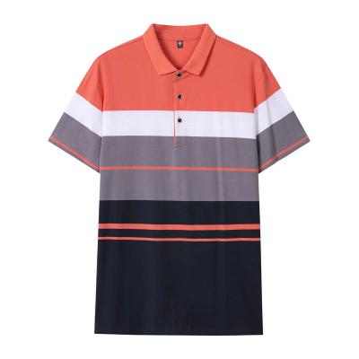China Unisex Classic Polo Shirt with Bold Wide Stripe and Breathable Piqué Knit in Regular Fit for sale