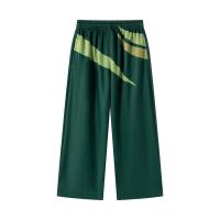 China Unisex Wide Leg Athletic Pants with Contrast Back Print and Elastic Waist for sale