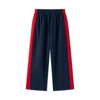 China Lightweight Wide-Leg Track Pants with Contrast Side Stripes and Elastic Waist for sale