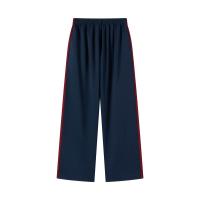 China Unisex Wide Leg Track Pants with Dual Side Stripes and Lightweight Breathable Fabric for sale