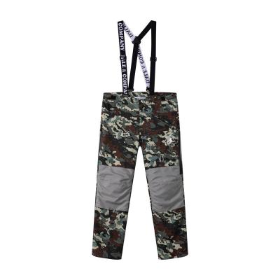 China Mens Camouflage Outdoor Work Pants Fleece Lined Snow Bib Pants for sale