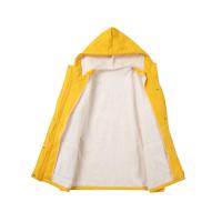 China Faux-Sherpa Lined Wind-Resistant Hooded Parka in Sunflower Yellow Winter Jacket for sale