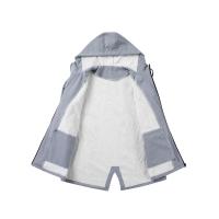 China Men's Light Grey Wind-Resistant Fishtail Parka with Sherpa Fleece Lining and Fishtail Back Hem for sale