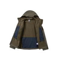 China Windproof Fleece Lined Camouflage Hunting Jacket with Adjustable Hood for Tactical Outdoor Use for sale
