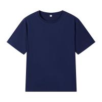 China Ultra-Soft 100% Ring-Spun Cotton Crew Neck T-Shirt with Regular Fit and Durable Stitching for sale