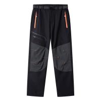 China Men'S Outdoor Work Pants Elastic Waist Side Button Track Pants Contrast Stripe for sale