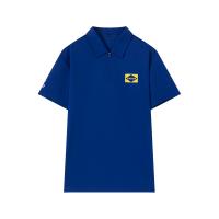 China Men's Sustainable Themed Polo Shirt with 100% Recycled Polyester and Half-Zip Placket for Corporate Casual Wear for sale