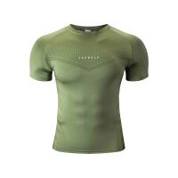 China Men's Mesh Panel Quick Dry Compression Workout T Shirt for Activewear for sale