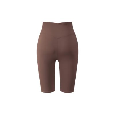 China Custom OEM High Waist Cross Waist Biker Shorts for Yoga and Cycling for sale