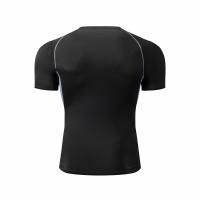 China Men’s Short Sleeve Compression Sports T-Shirt with Contrast Stitching for OEM/ODM Wholesale for sale