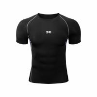 China Men’s Short Sleeve Compression Sports T-Shirt with Contrast Stitching for OEM/ODM Wholesale for sale