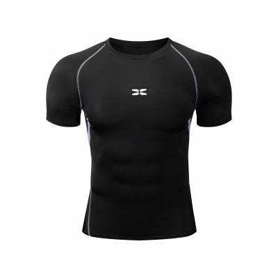 China Men’s Short Sleeve Compression Sports T-Shirt with Contrast Stitching for OEM/ODM Wholesale for sale