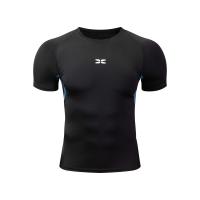 China Men's Quick Dry Breathable Compression Tee with Mesh Ventilation Panels for Activewear for sale