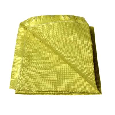 China Yellow Kevlar Fire Resistant Fabric Anti Cut 1414 Aramid Woven Cloth for Automotive Use for sale