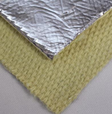 China Aluminum Coated Kevlar Aramid Fabric 1000D Plain Weave Heat Resistant up to 3000F for sale
