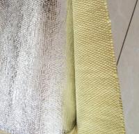 China Aluminum Coated Kevlar Aramid Fabric 1000D Plain Weave Heat Resistant up to 3000F for sale