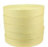 China Abrasion Resistant Woven Aramid Tape 1500D Yellow Kevlar Fabric Strips -50°C to +200°C for sale