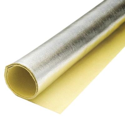 China Aluminium Coated Woven Kevlar Fabric 1680D Flame Retardant Lightweight Cloth for sale