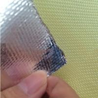 China Aluminium Coated Woven Kevlar Fabric 1680D Flame Retardant Lightweight Cloth for sale