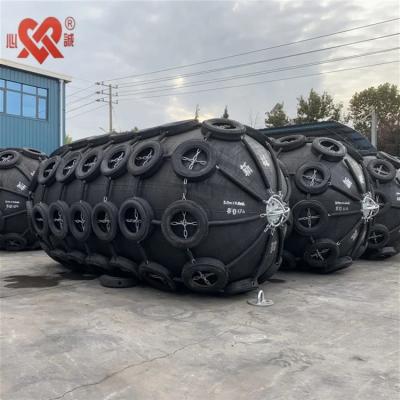 China Black Pneumatic Marine Fenders Flexible / Durable for 3.3*6.5m Vessels for sale