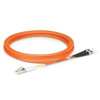 China OM1 LC to ST UPC Duplex Fiber Patch Cord 2m Multimode 62.5/125 for sale