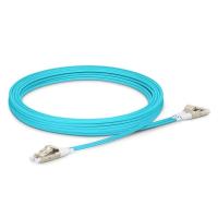 China OM3 LC to LC UPC Short Boot Duplex Fiber Optic Patch Cord 10G Multimode Fiber Patch Cable High Density Jumper for Data Center Server Switch Network for sale
