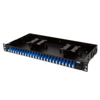China 1ru fiber patch panel，1RU Rack Mount Fiber Optic Patch Panel High Density Fiber Distribution and Cable Management Panel for Data Center Networks for sale