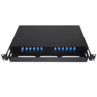 China 1u fiber patch panel,1U Fiber Patch Panel Rack Mount Optical Fiber Distribution Panel High Density Cable Management for Data Center Telecom Enterprise Network for sale