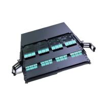 China mpo cassette patch panel,MPO MTP Cassette Patch Panel High Density Modular Fiber Optic Distribution Panel for Data Center Structured Cabling for sale