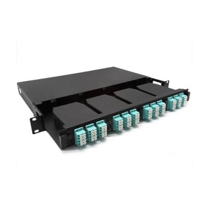 China mpo fiber patch panel，MPO Fiber Optic Patch Panel High Density Multi Fiber Distribution and Cable Management Panel for Data Center Networks for sale
