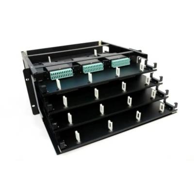 China mpo to mpo patch panel，MPO to MPO Fiber Patch Panel High Density Rack Mount Fiber Optic Distribution Panel Modular Cable Management for Data Center Telecom Network for sale